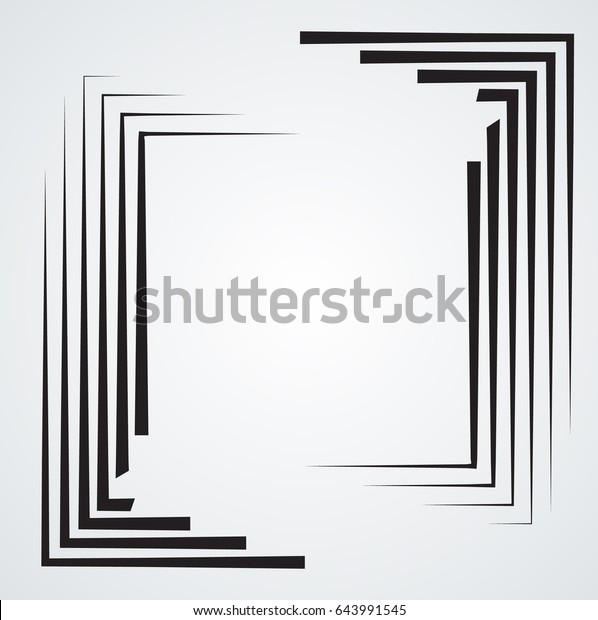 Rectangle Logo Linessquare Unusual Icon Design Stock Vector (Royalty ...