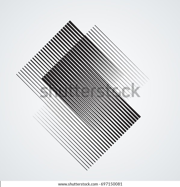 Rectangle Logo Linessquare Unusual Icon Design Stock Vector (Royalty ...