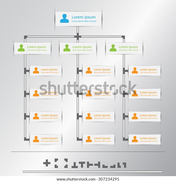Rectangle Organization Chart Infographics People Icon Stock Vector ...