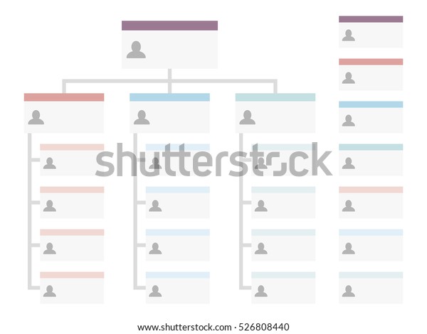 Rectangle Organization Chart Infographics People Icon: vector de stock ...