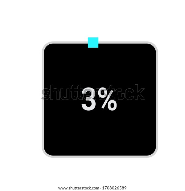 Rectangle Percentage Diagram Meter Showing 3: เวกเตอร์สต็อก (ปลอดค่า ...