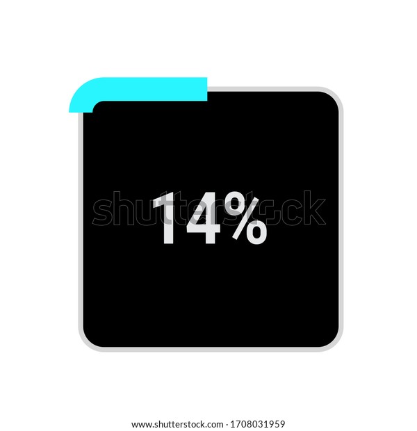 Rectangle Percentage Diagram Meter Showing 14 Stock Vector (Royalty ...
