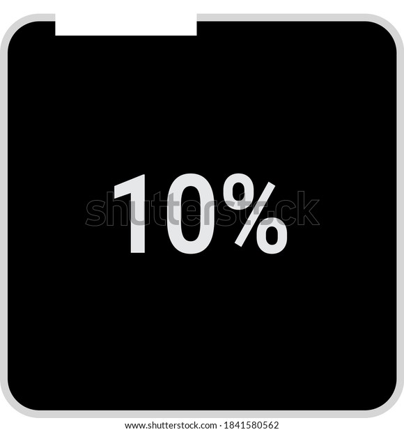 Rectangle Percentage Diagram Meter Showing 10readytouse Stock Vector ...