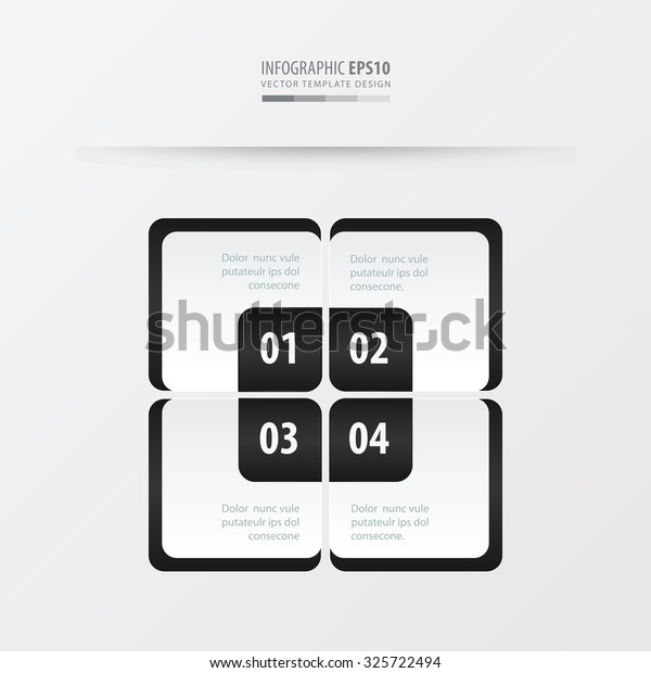 Rectangle Presentation Template Black White Color Stock Vector (Royalty ...