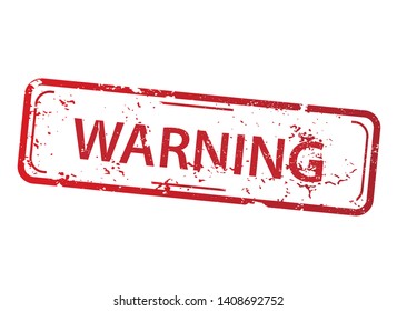Rectangle Red Stamp Word Warning On Stock Vector (Royalty Free ...