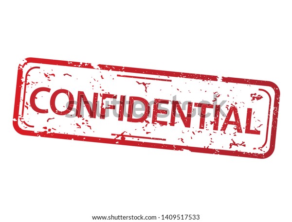Rectangle Red Stamp Words Confidential On Stock Vector (Royalty Free ...