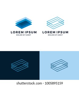 Rectangle Transparent Outline Line Art Logo Stock Vector (Royalty Free ...