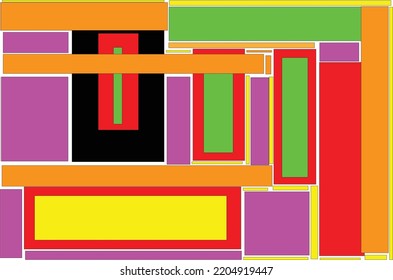 Rectangles Geometric Shapes Color Form Stock Vector (Royalty Free ...