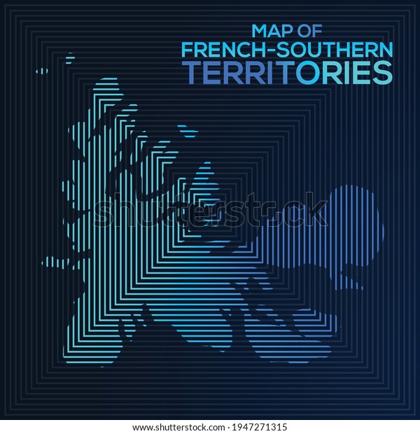 Rectangular Map French Southern Territories French: เวกเตอร์สต็อก (ปลอด ...
