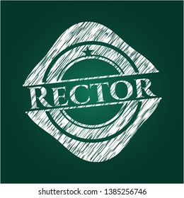 Rector Chalk Emblem Written On Blackboard Stock Vector (Royalty Free ...
