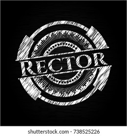 Rector Chalkboard Emblem Written On Blackboard Stock Vector (Royalty ...
