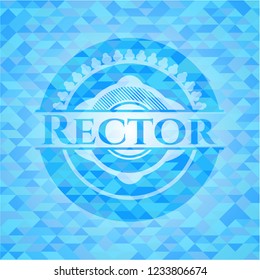 Rector Realistic Light Blue Emblem Mosaic Stock Vector (Royalty Free ...