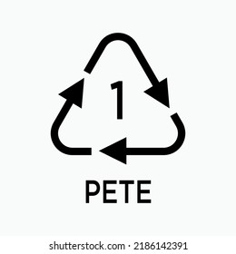 Recyclability Icon Plastic Pete 1 Recycling Stock Vector (Royalty Free ...