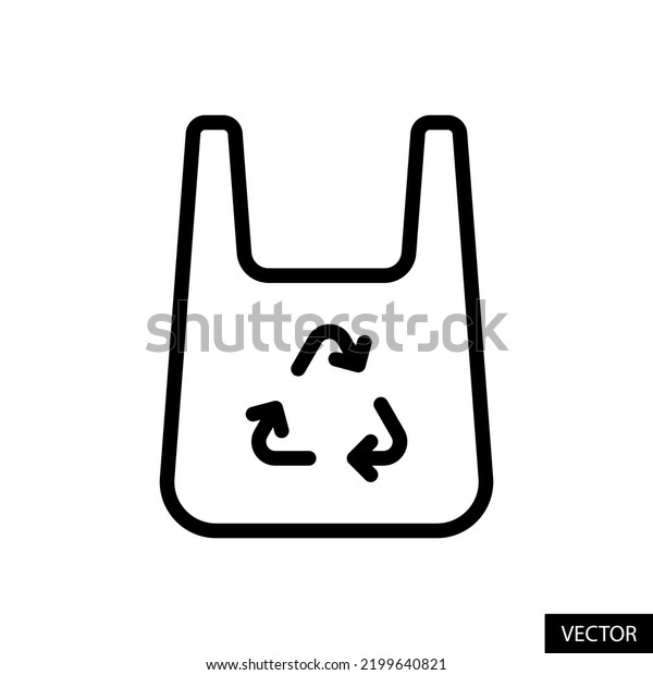 Recyclable Plastic Bag Symbol Recycle Plastic Stock Vector (Royalty ...