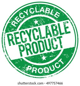 Recyclable Product Stamp Stock Vector (Royalty Free) 497757466 ...