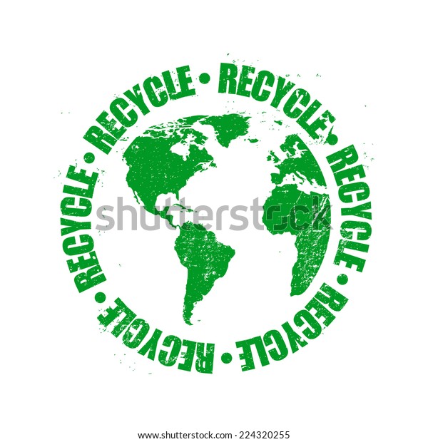Recycle Around Earth Vector Illustration Stock Vector (Royalty Free ...