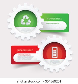 Recycle Battery Banner Designvector Stock Vector (Royalty Free ...