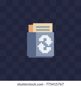 Recycle Bin Icon Pixel Art Flat Stock Vector (Royalty Free) 775415767 ...