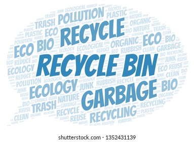 Recycle Bin Word Cloud Stock Vector (Royalty Free) 1352431139 ...