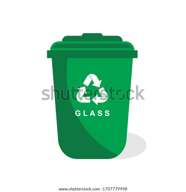 Recycle Bins Types Green Color Symbol Stock Vector (Royalty Free ...