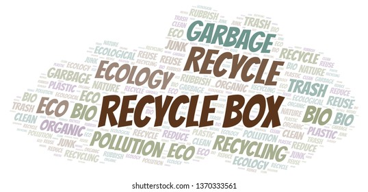 Recycle Box Word Cloud Stock Vector (Royalty Free) 1370333561 ...