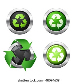 Recycling Buttons Stock Vector (Royalty Free) 20732449 | Shutterstock