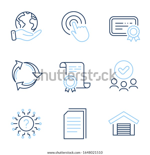 Recycle Click Question Mark Line Icons Stock Vector (Royalty Free ...