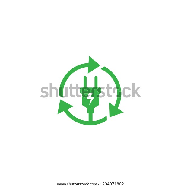 Recycle Energy Logo Icon Vector Design Stock Vector (Royalty Free ...