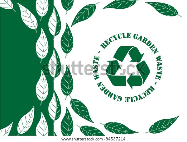 Recycle Garden Waste Concept Simple Green Stock Vector (Royalty Free ...