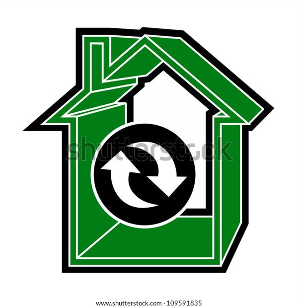 Recycle House Symbol Stock Vector (Royalty Free) 109591835 | Shutterstock
