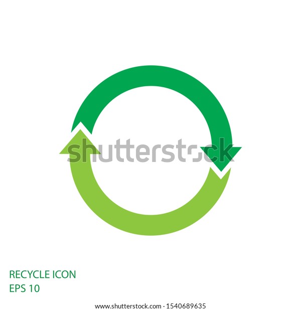 Recycle Icon Circle Arrows Green Vector Stock Vector (Royalty Free ...