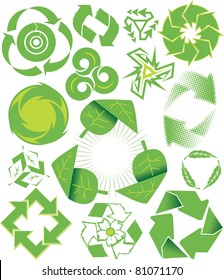 Recycle Icon Collection Stock Vector (Royalty Free) 81071170 | Shutterstock