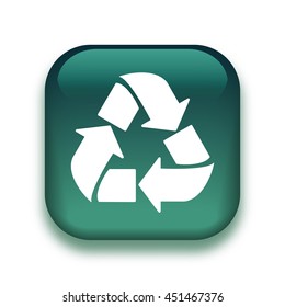 Recycling Button Recycle Sign Vector Icon Stock Vector (Royalty Free ...
