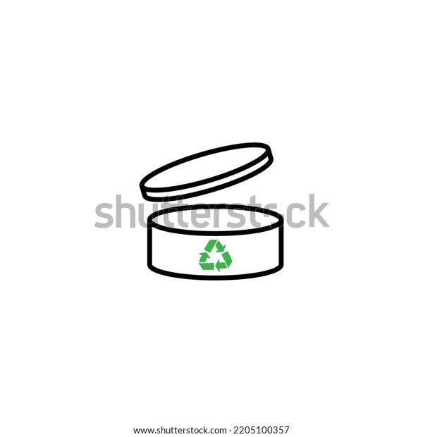 Recycle Icon Round Box Design Box Stock Vector (Royalty Free ...