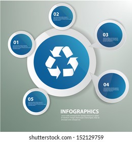 Recycle Infographics Designblank Textvector Stock Vector (Royalty Free ...