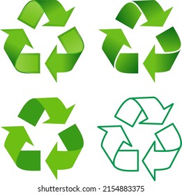 Recycle Label Separately On White Background Stock Vector (Royalty Free ...