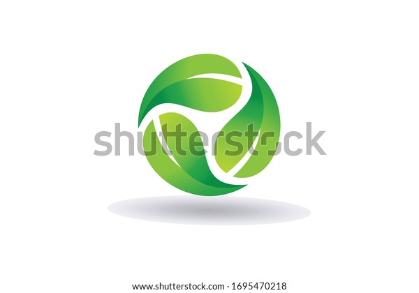 Recycle Leaf Logo Reuse Nature Material Stock Vector (Royalty Free ...