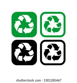 Recycle Logo Collection Stock Vector (Royalty Free) 1301285467 ...