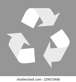 White Vector Recycle Logo On Gray Stock Vector (Royalty Free) 149856158 ...