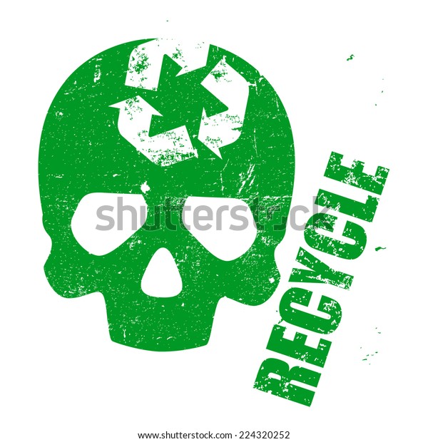 Recycle Logo On Green Skull Vector Stock Vector (Royalty Free ...