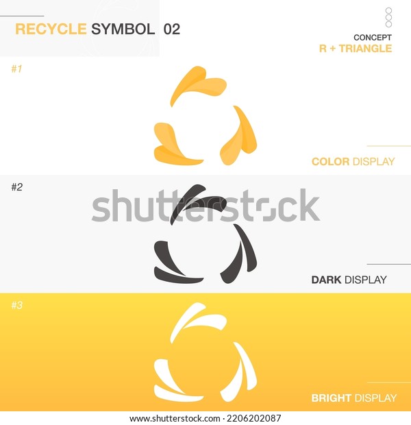 Recycle Logo R Letter Loop Triangle Stock Vector (Royalty Free ...