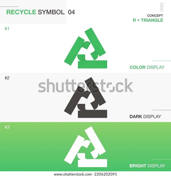 Recycle Logo R Letter Loop Triangle Stock Vector (Royalty Free ...