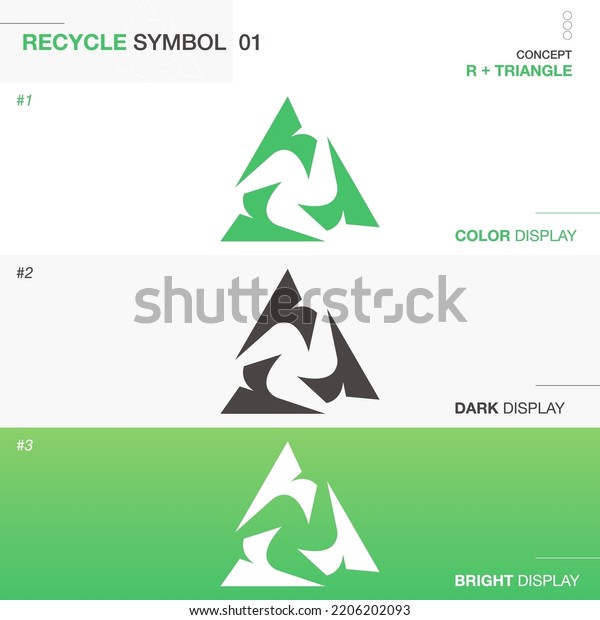 Recycle Logo R Letter Loop Triangle Stock Vector (Royalty Free ...
