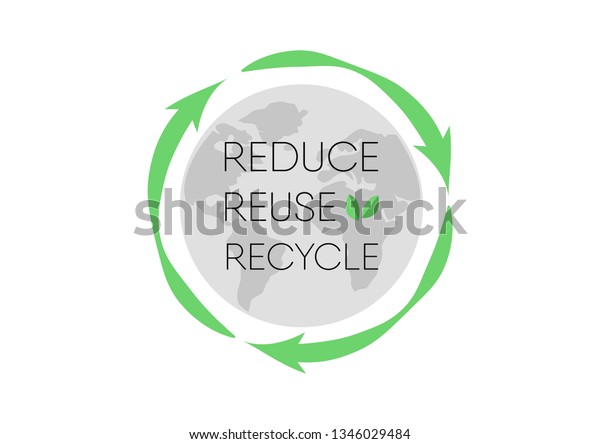 Recycle Logo Text Reduce Reuse Recycle Stock Vector (Royalty Free ...