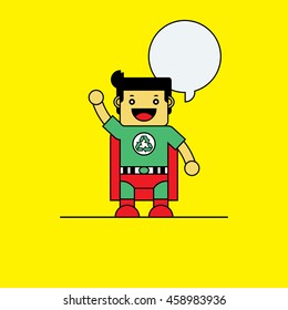 Recycle Man Cartoon Character Stock Vector (Royalty Free) 458983936 ...