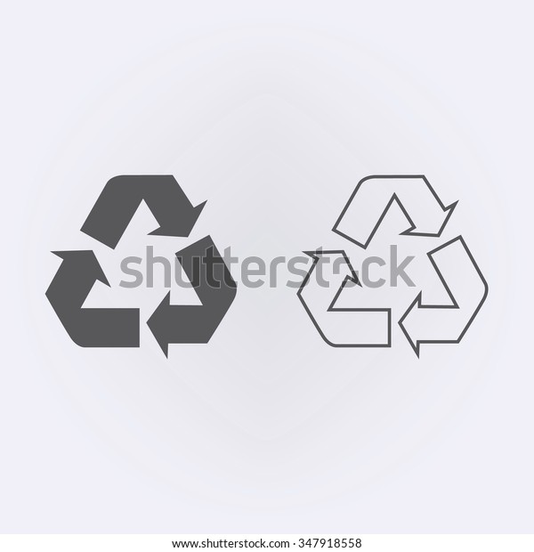 Recycle Outline Symbol Vector Illustration Stock Vector (Royalty Free ...