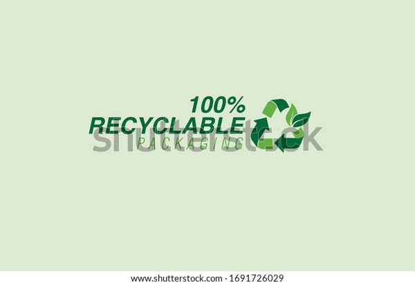 Recycle Packaging Natural Logo Vector Format Stock Vector (Royalty Free ...