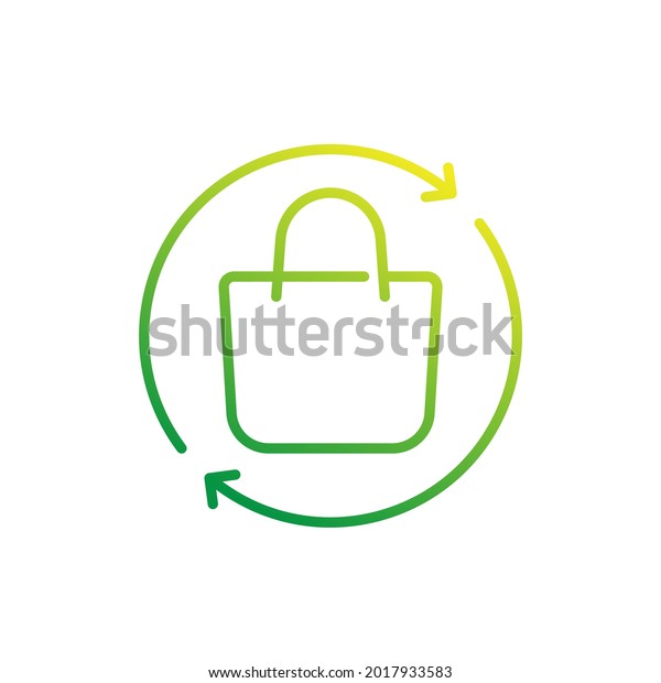 Recycle Plastic Bag Line Icon Vector Stock Vector (Royalty Free ...