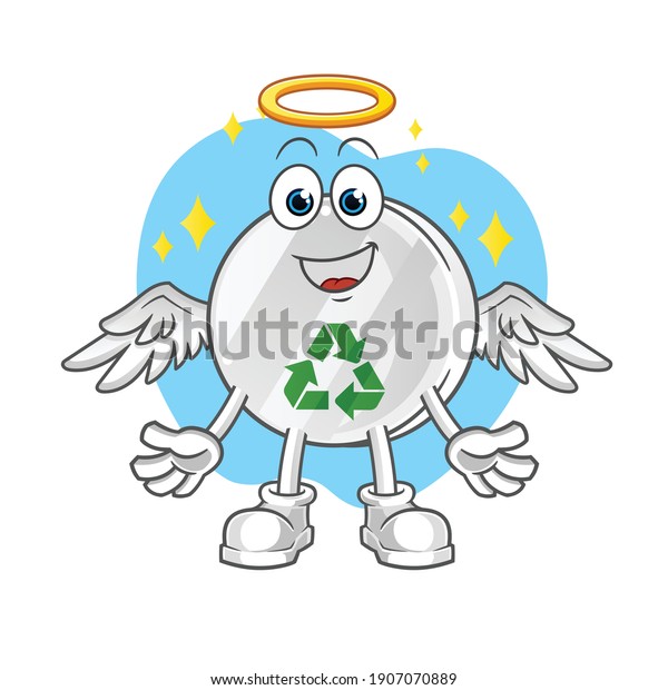 Recycle Sign Angel Wings Vector Cartoon Stock Vector (Royalty Free ...