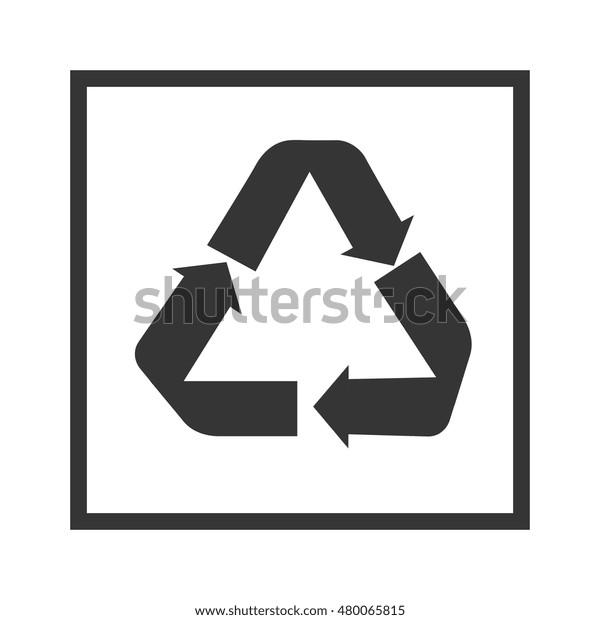 Recycle Sign Black Square Stock Vector (Royalty Free) 480065815 ...